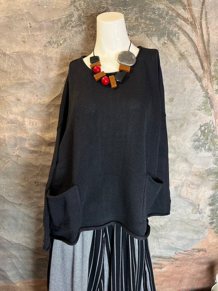 5199 Knit Neo Sweater-Black – Absolutely Abigail's