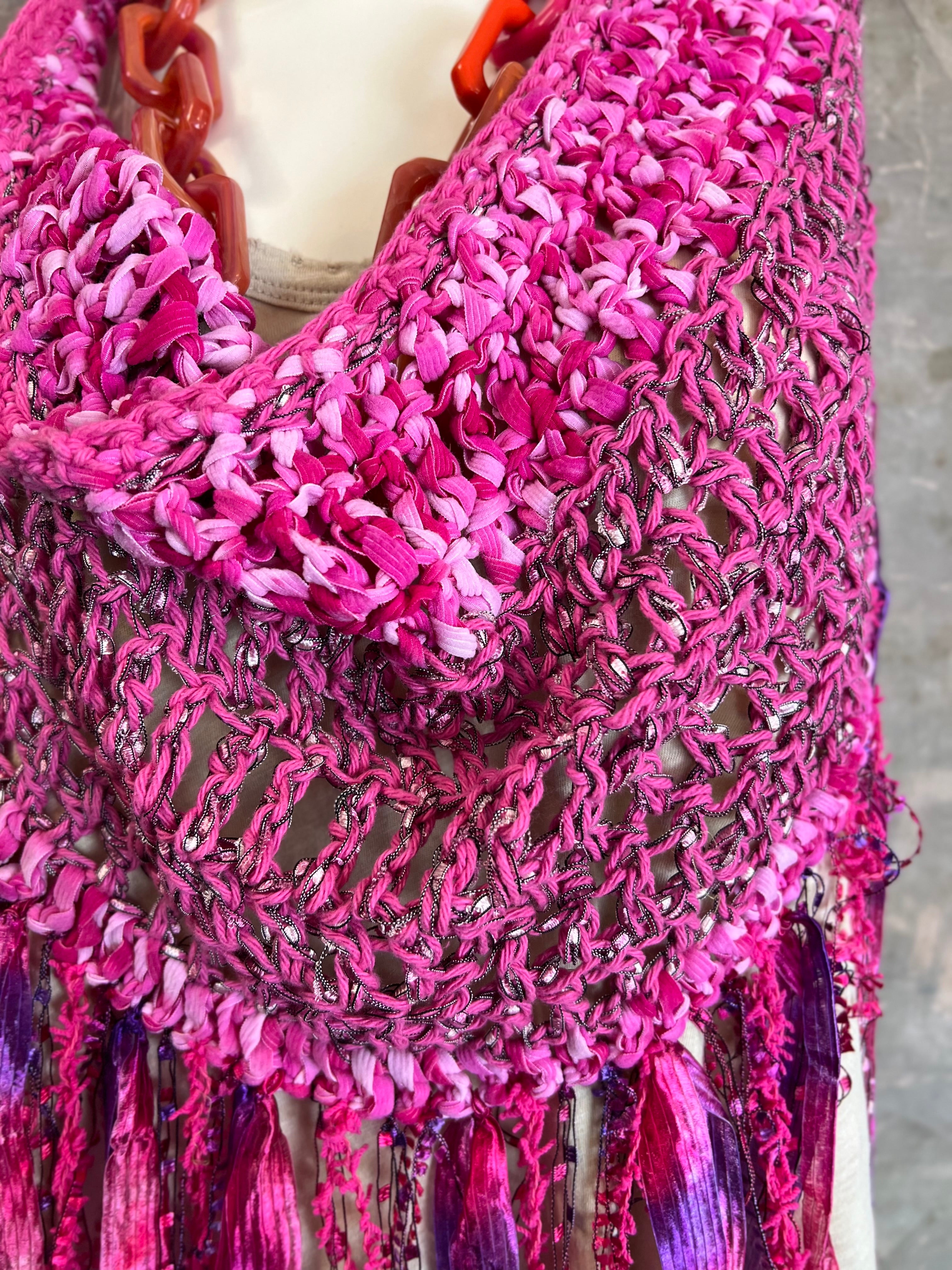 0000A Cathi's Artisan Dusters-Pink/Purple Trim – Absolutely Abigail's
