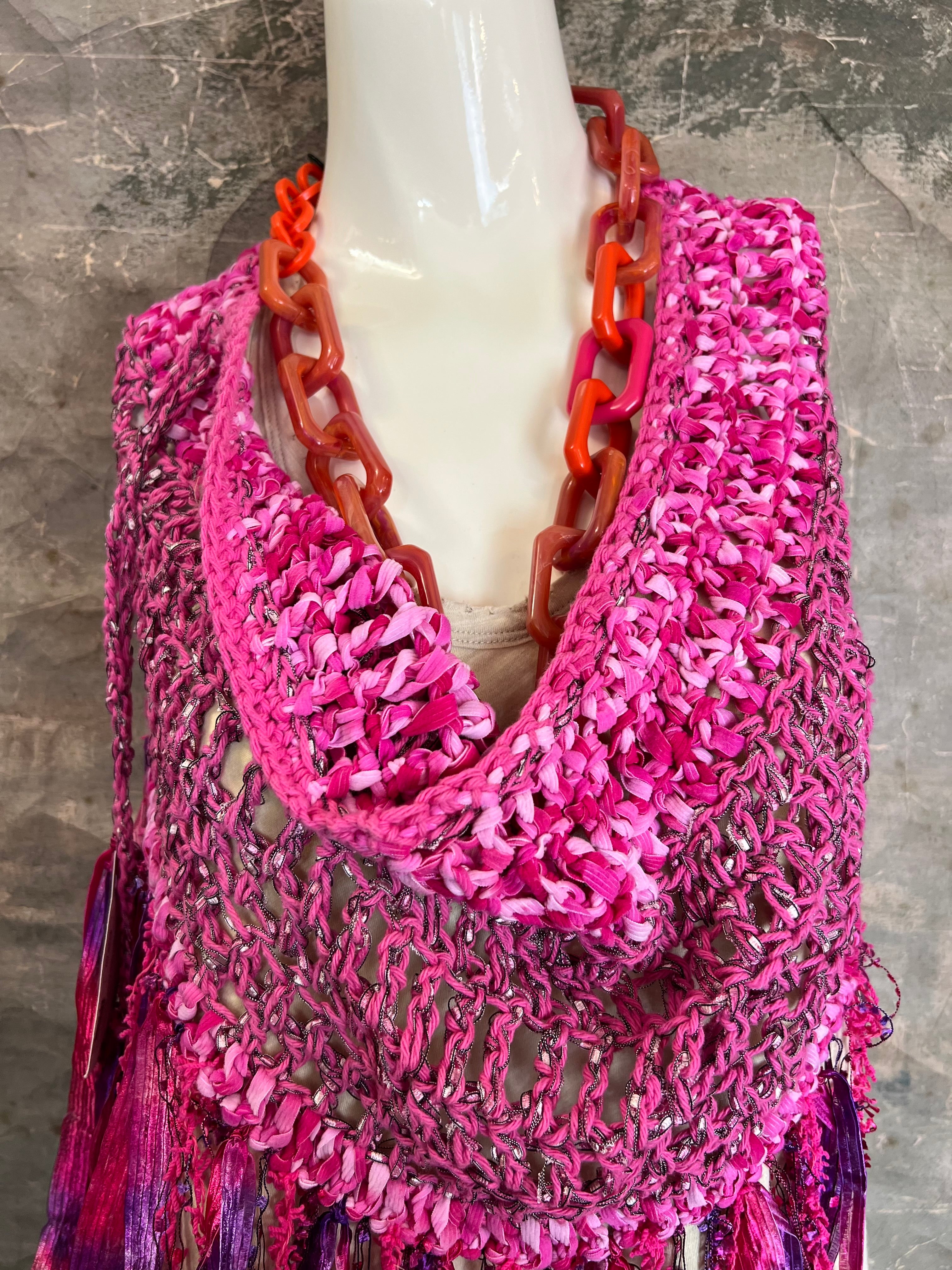 0000A Cathi's Artisan Dusters-Pink/Purple Trim – Absolutely Abigail's