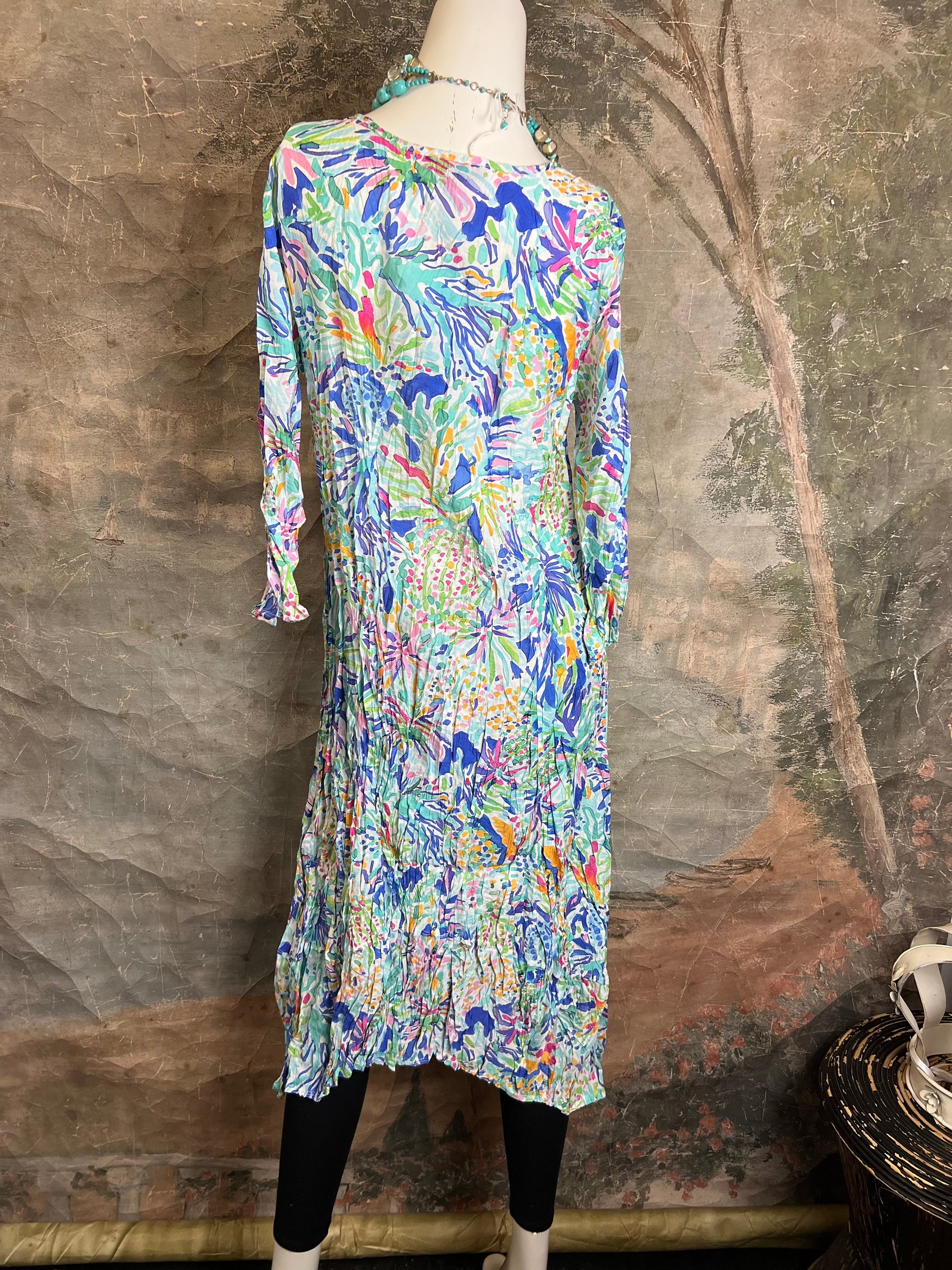 25317 Crushed Sharkbite Dress-Blue Mix – Absolutely Abigail's