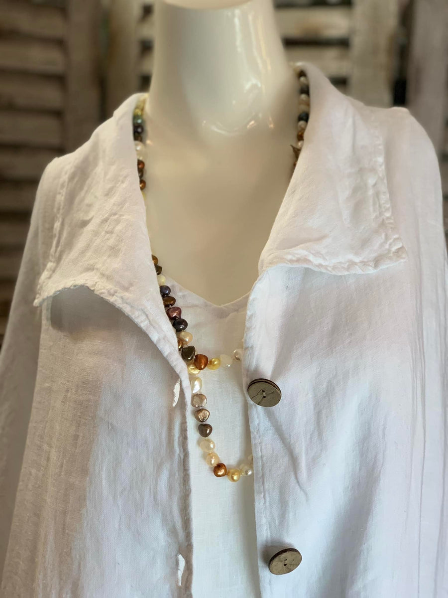 91417-22 Linen Blazer Topper-White – Absolutely Abigail's